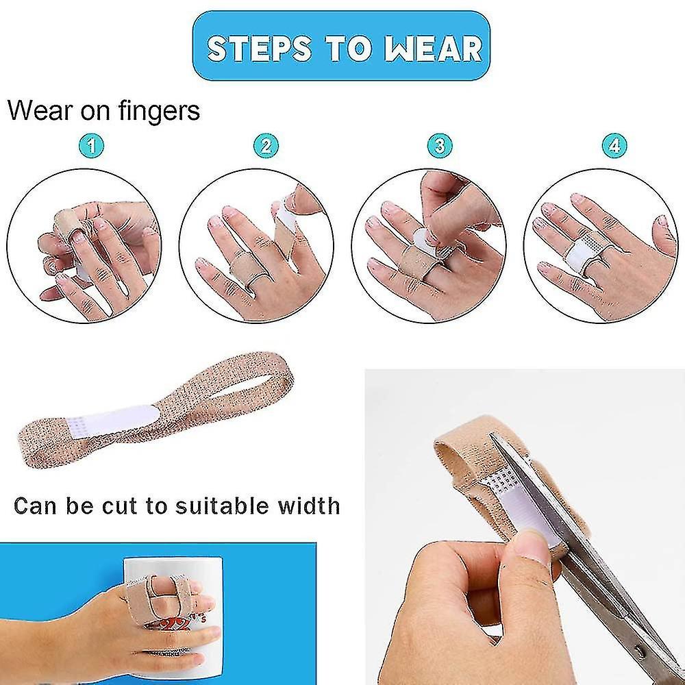 6pcs Finger Splints,finger Buddy Wraps For Mallet Fingers ...