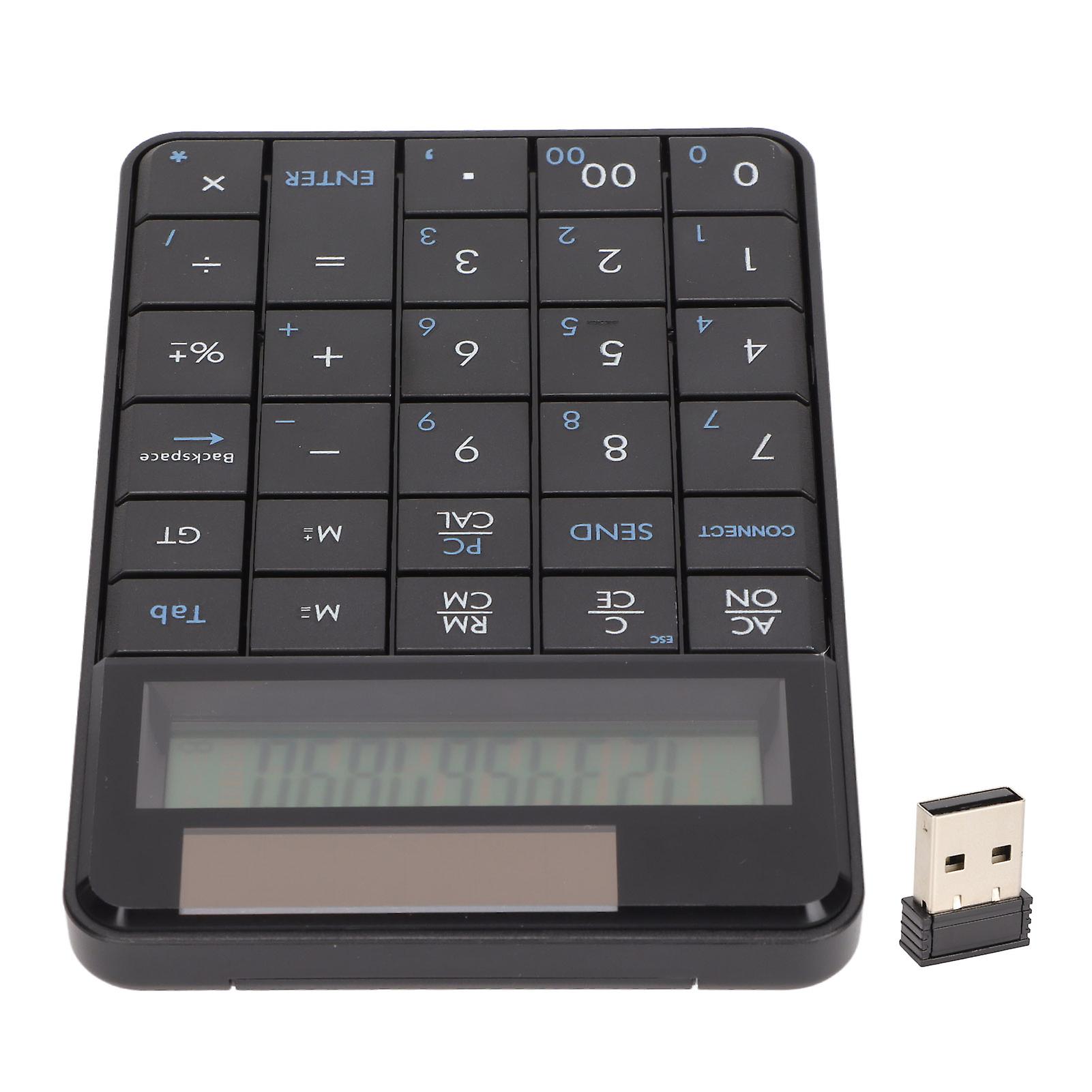 Wireless Number Pad 29 Keys Calculator Function Ergonomic USB Plug and ...