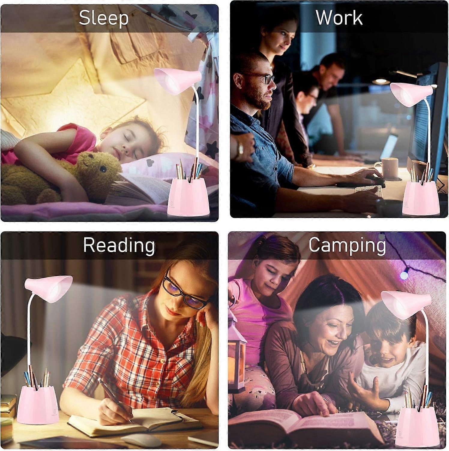 Children's desk lamp, 24 LED dimmable table lamp for the eyes, 3 ...