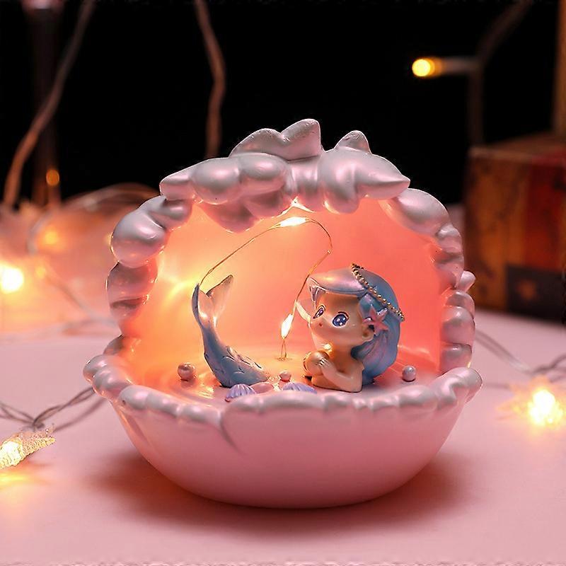 Mermaid Sea of Starfish Waves Shells Mermaid Star Lamp Practical Night ...