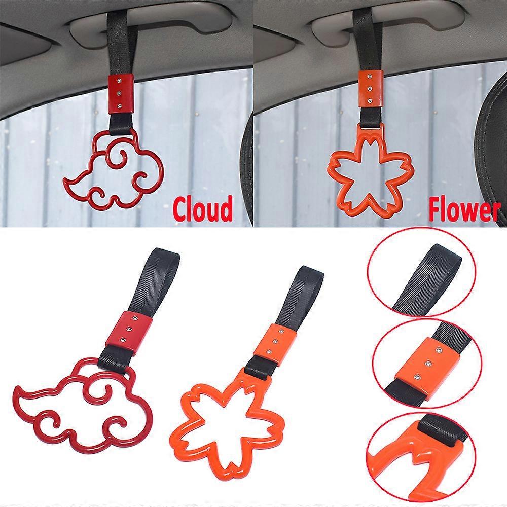 Car Tow Strap Tsurikawa Handle Strap Drift Flower Cloud JDM Cute Ring ...
