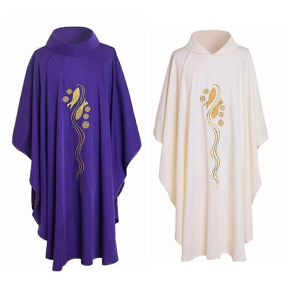 Priest Costume Stole Adult Mens Vestments Church Chasuble Fish ...