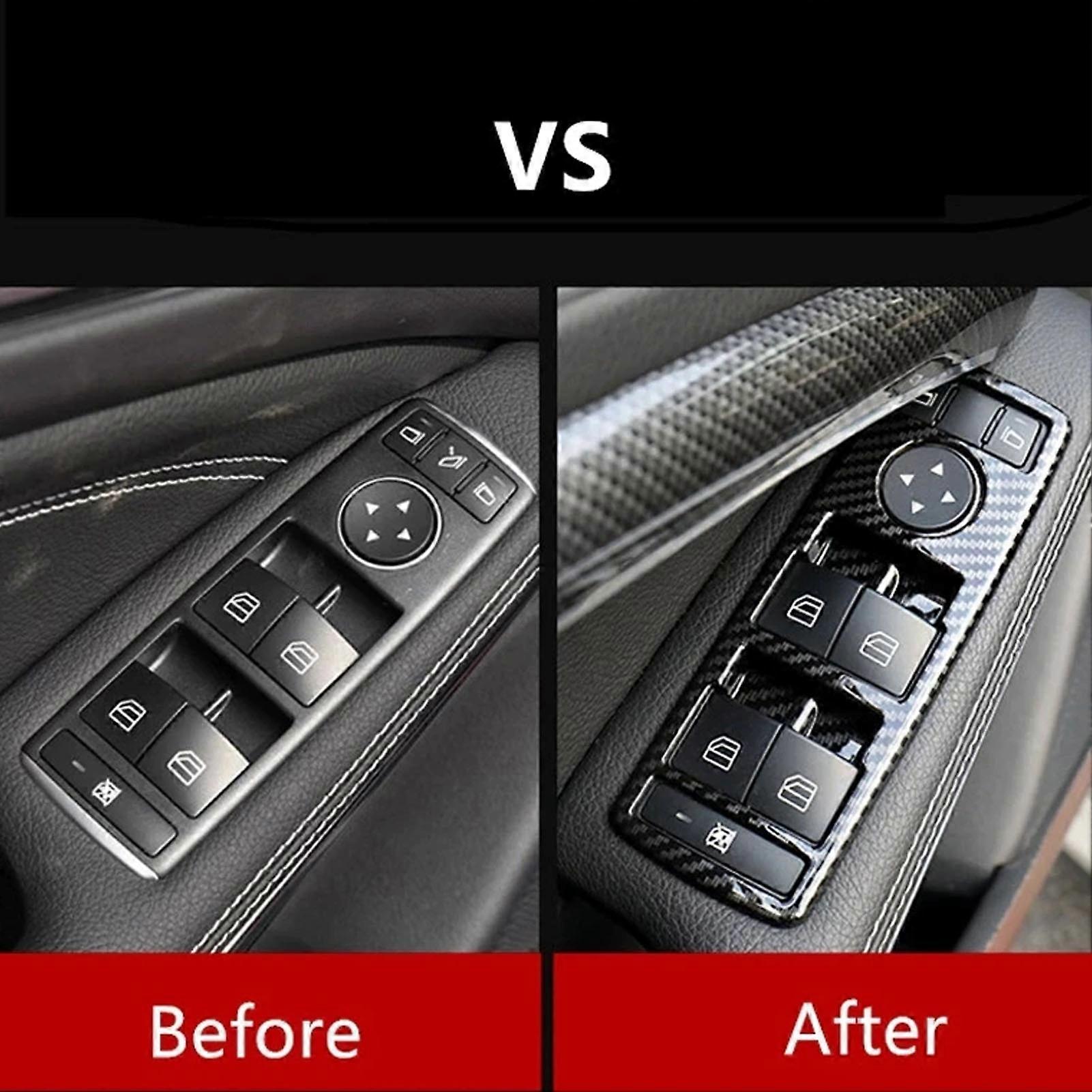 14Pcs Window Lift Button Trim Glossy Black Power Window Switch Button ...