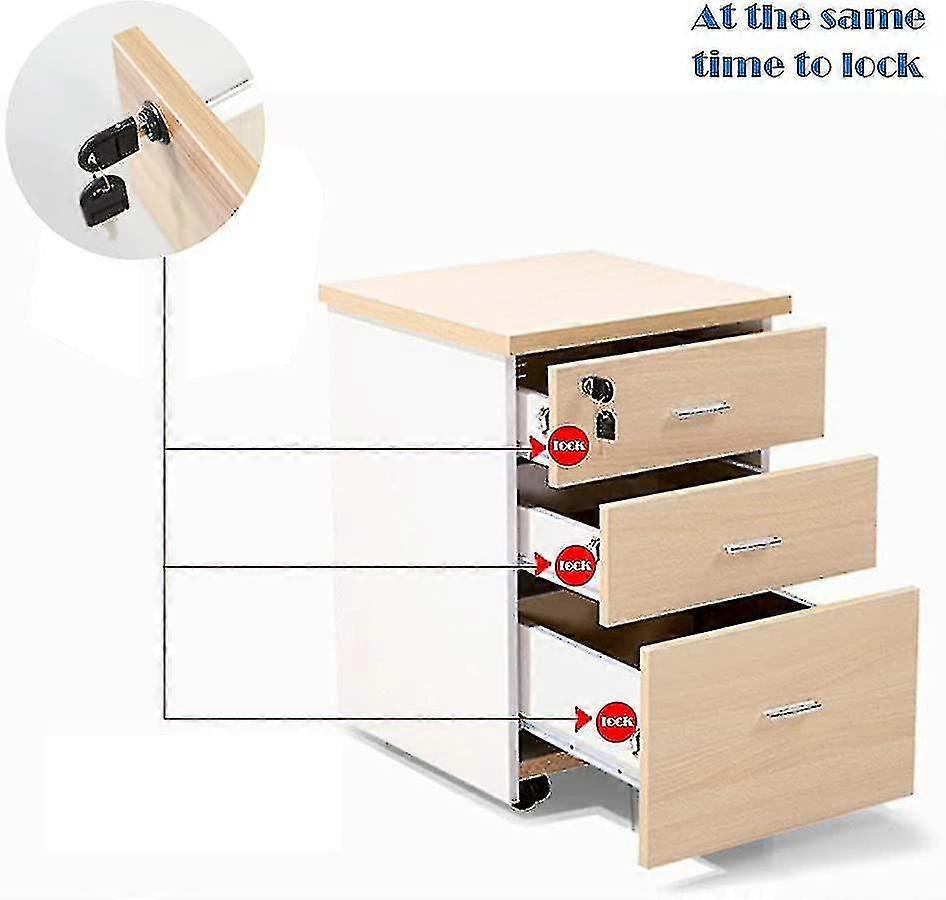 2 Pieces Drawer Lock With Key For Furniture Plunger Lock For Cabinet ...