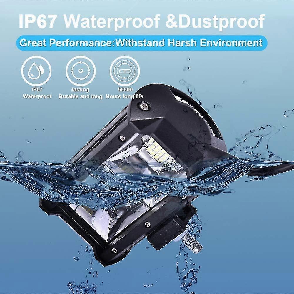 For 2024 LED Work Light 5'' 96W Car LED Spotlight - 12V Waterproof IP68 ...