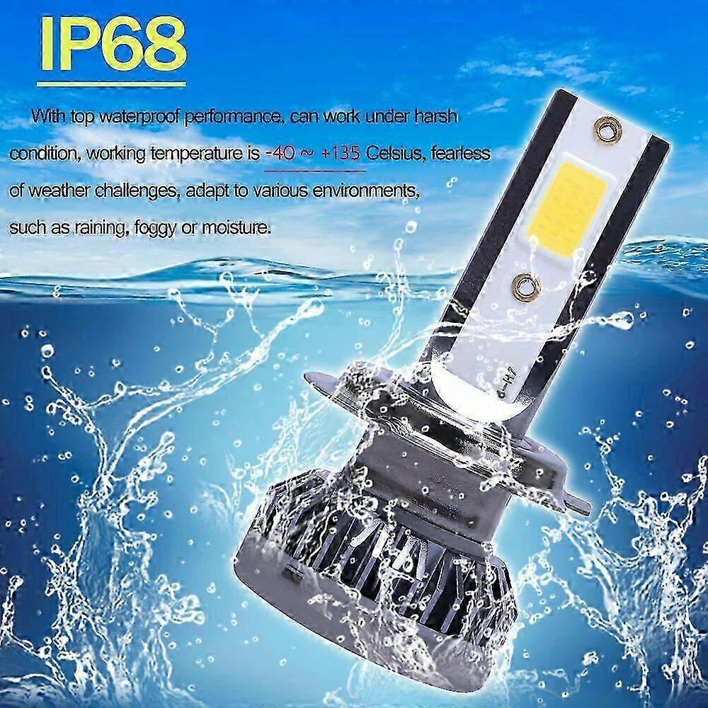 H7 LED Headlight Bulb Kit High Low Beam 120W 26000LM Super Bright 3000K ...
