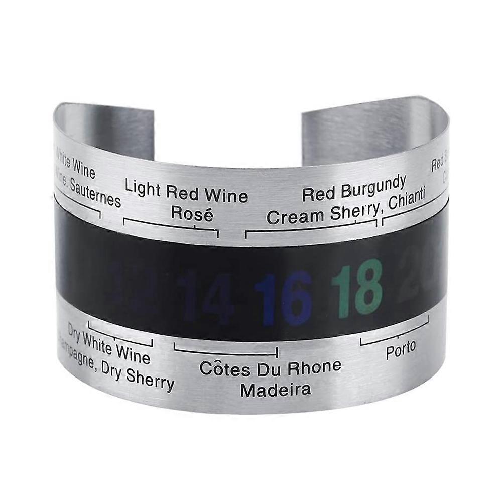 Stainless Steel Wine Temperature Bracelet Thermometer Bottle Beer ...