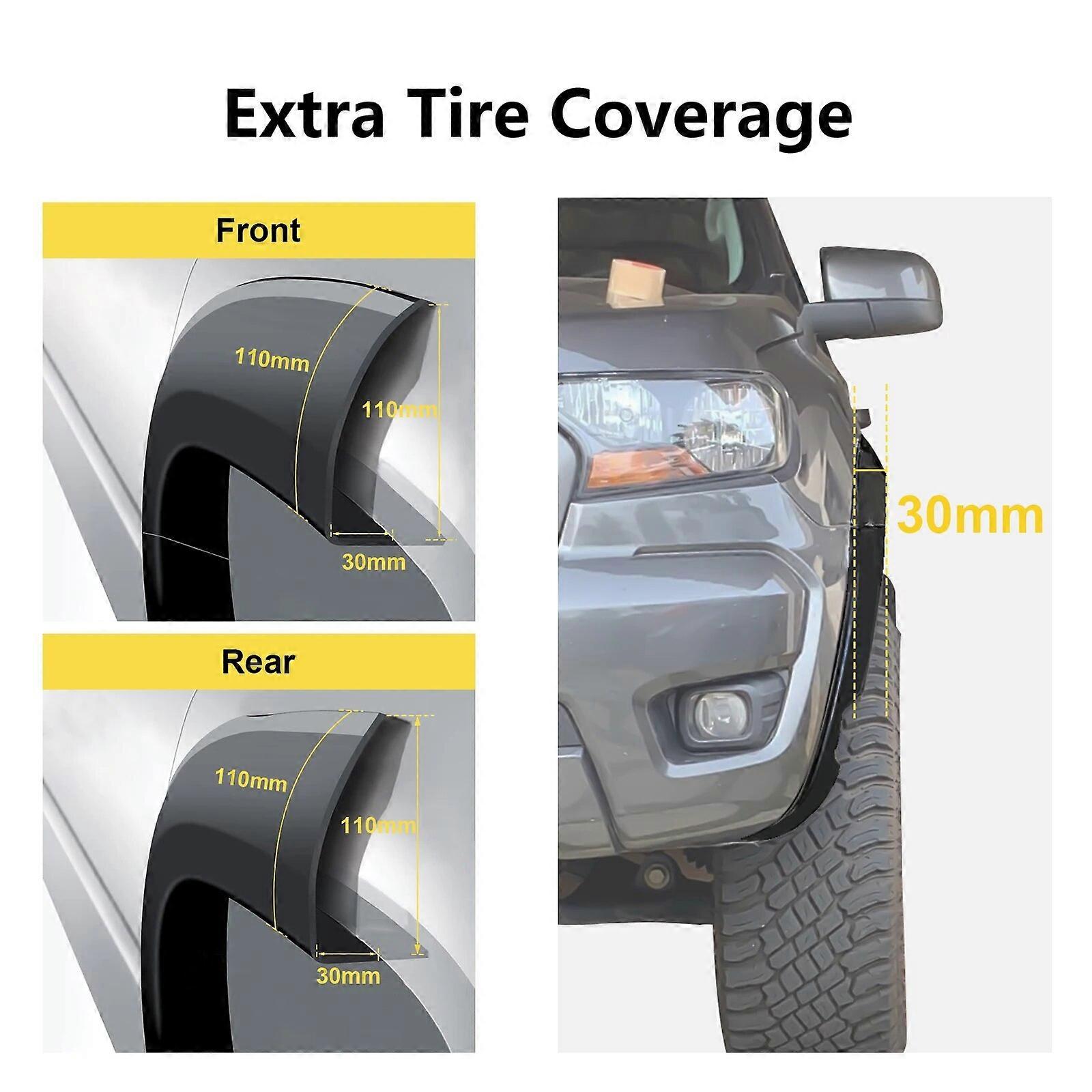 4 FENDER FLARES WHEEL ARCH EXTENSION FOR FORD RANGER XL XLT WILDTRAK T8 ...
