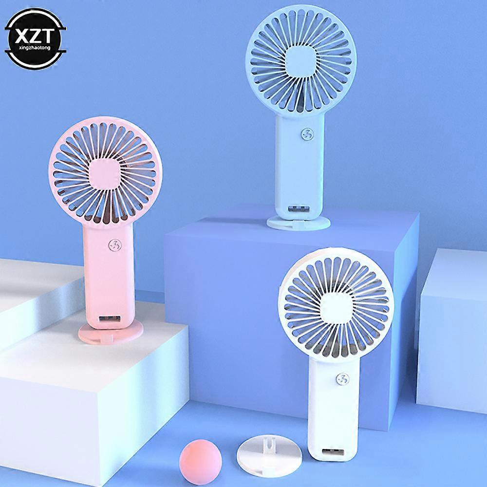 Portable USB Rechargeable Mini Fan Handheld Fans with Base Summer ...