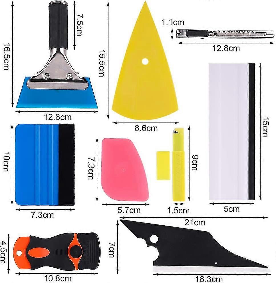 Window Tint Tools Kit, 9 Pcs Protective Film Car Vinyl Wrapping Tint ...