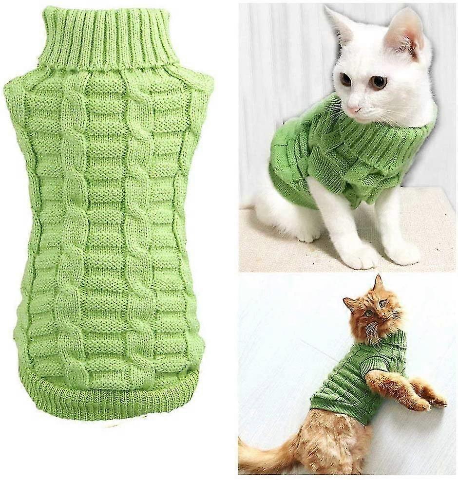 Pet Cat Sweater Kitten Clothes For Cats Small Dogs,turtleneck Cat ...