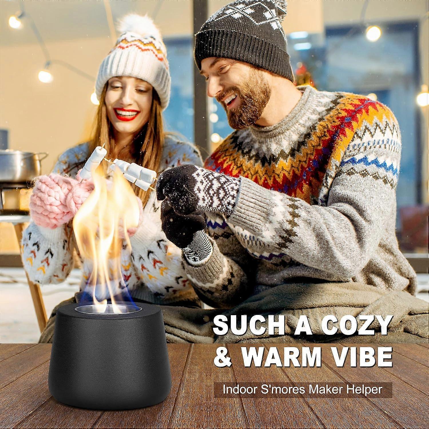 Tabletop Mini Fire Pit Indoor, Ceramic Alcohol Portable Fire Pit for ...