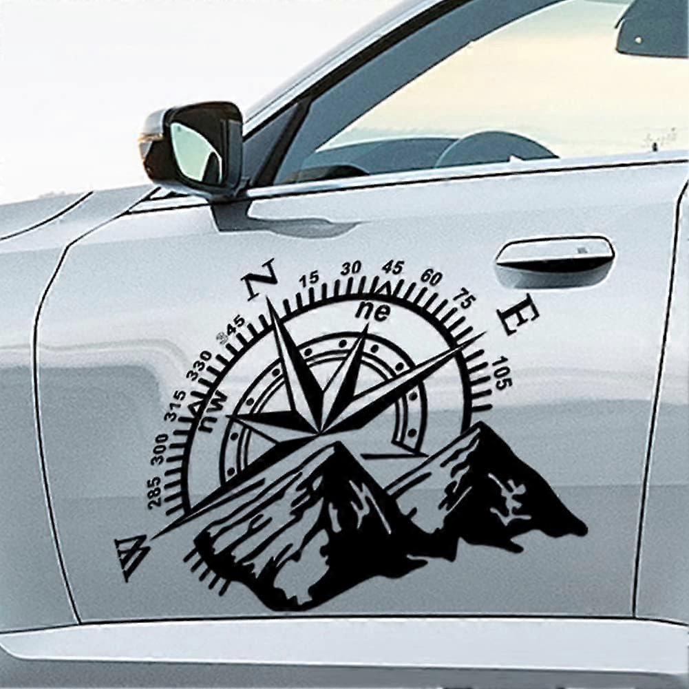 Compass Sticker for Camper Van, Hood Sticker Mountain Compass Graphics ...