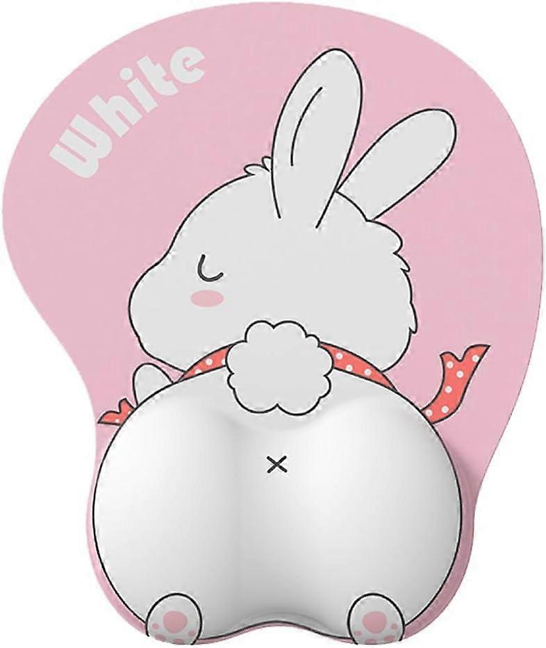 Cartoon rabbit mouse pad with wrist support, non-slip base, ergonomic ...