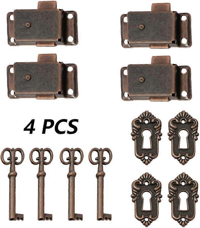 pieces vintage lock set, antique furniture lock, cupboard door lock ...