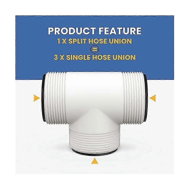 Hose Adapter Replacement For Pool Split Hose Tee T-joint Union With 3 L ...