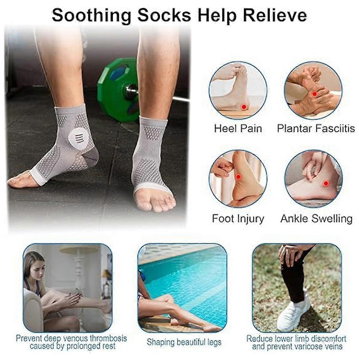 3Pairs Neuropathy Socks - Sock - Soothe Relief Socks for Neuropathy ...