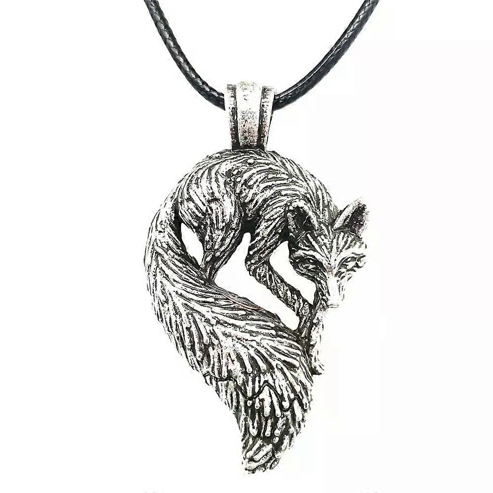 Slavic Fox Pendant Animal Viking Jewelry Necklace Men Accessories Goth ...
