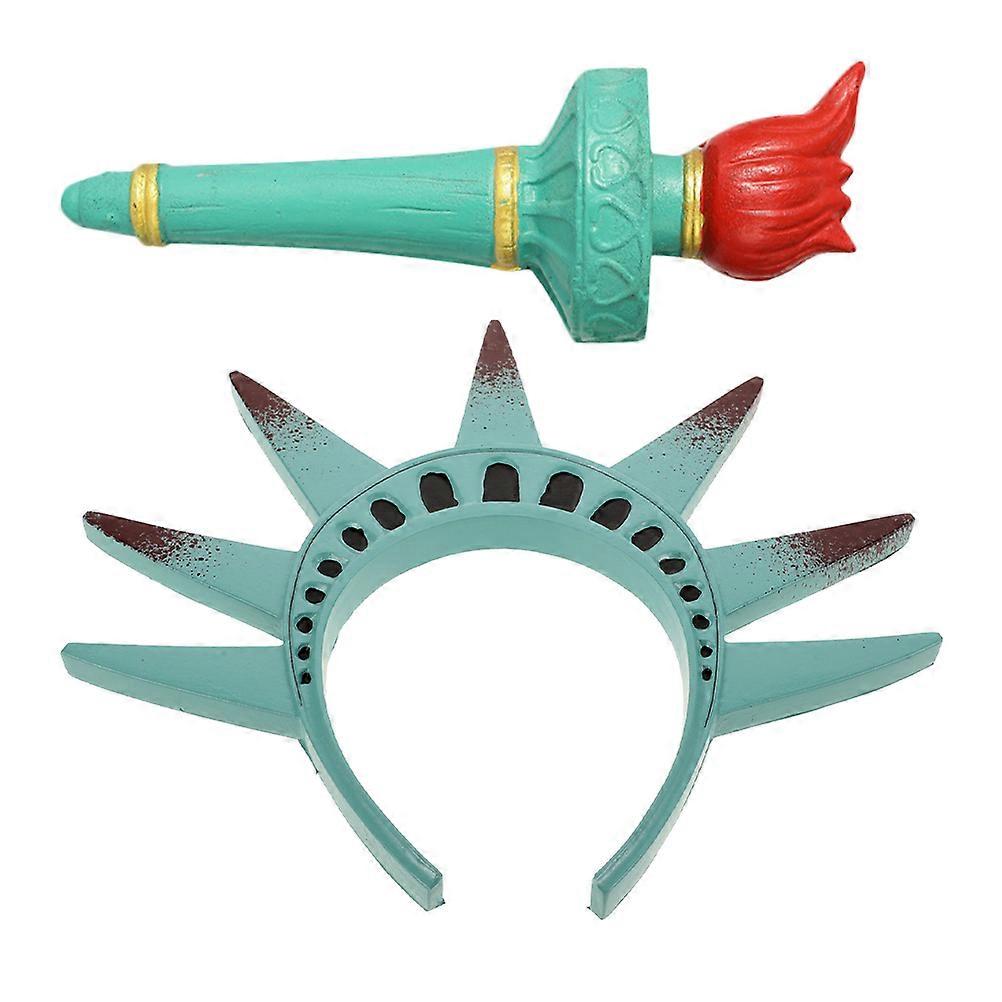 Patriotic Costume Roleplaying Prop Crown Torch Headband For Cosplay ...