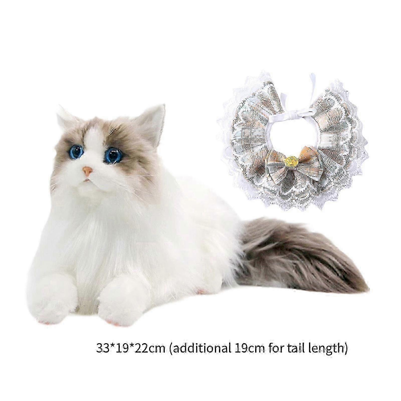 Realistic Ragdoll Cat Stuffed Animal Cat Doll for Cat Lovers Kids Girls ...