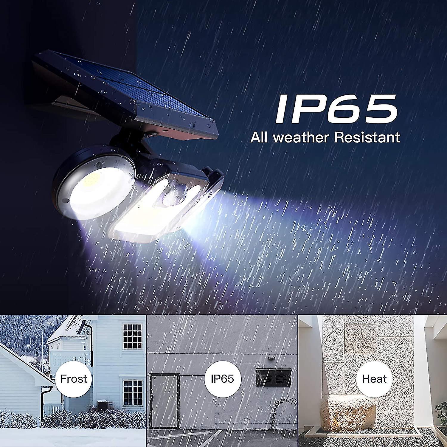 Solar Lights Outdoor, 83 Cob Led Outdoor Solar Garden Lights With 3 ...