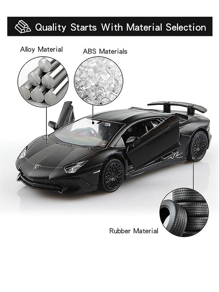 Sports Car Collection Model Gifts For Children Matte Black Color Series ...