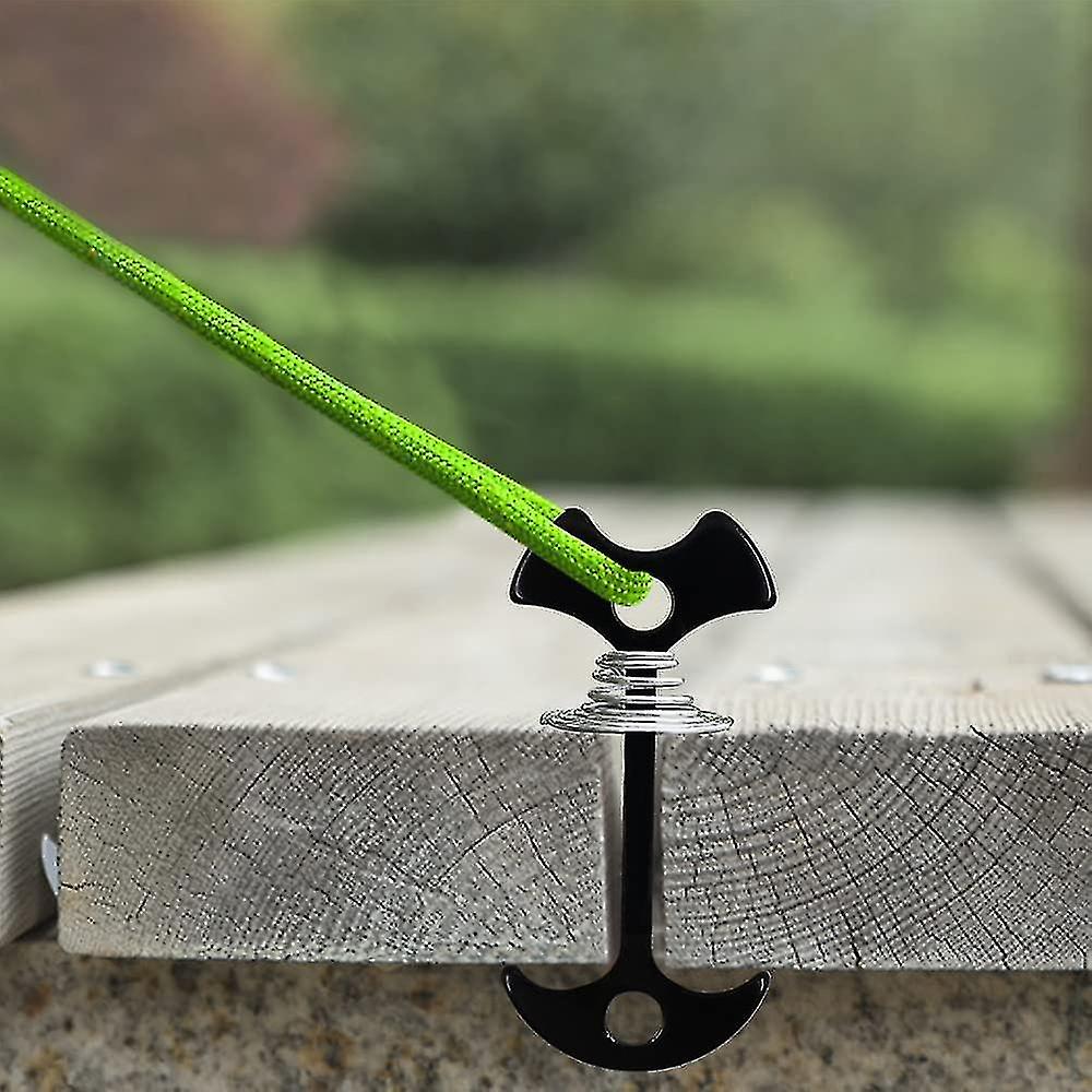 10 Pack Anchor Stakes With Spring Buckle Tent Rope Tensioner Windproof ...