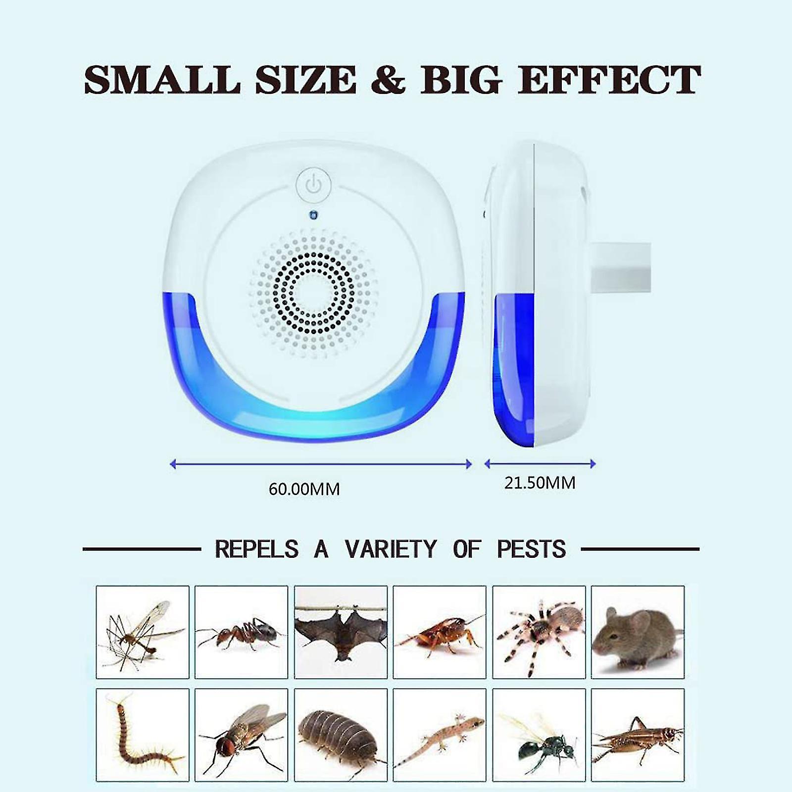 Ultrasonic Pest Repeller, Indoor Pest Repellent Plug In For Insects ...