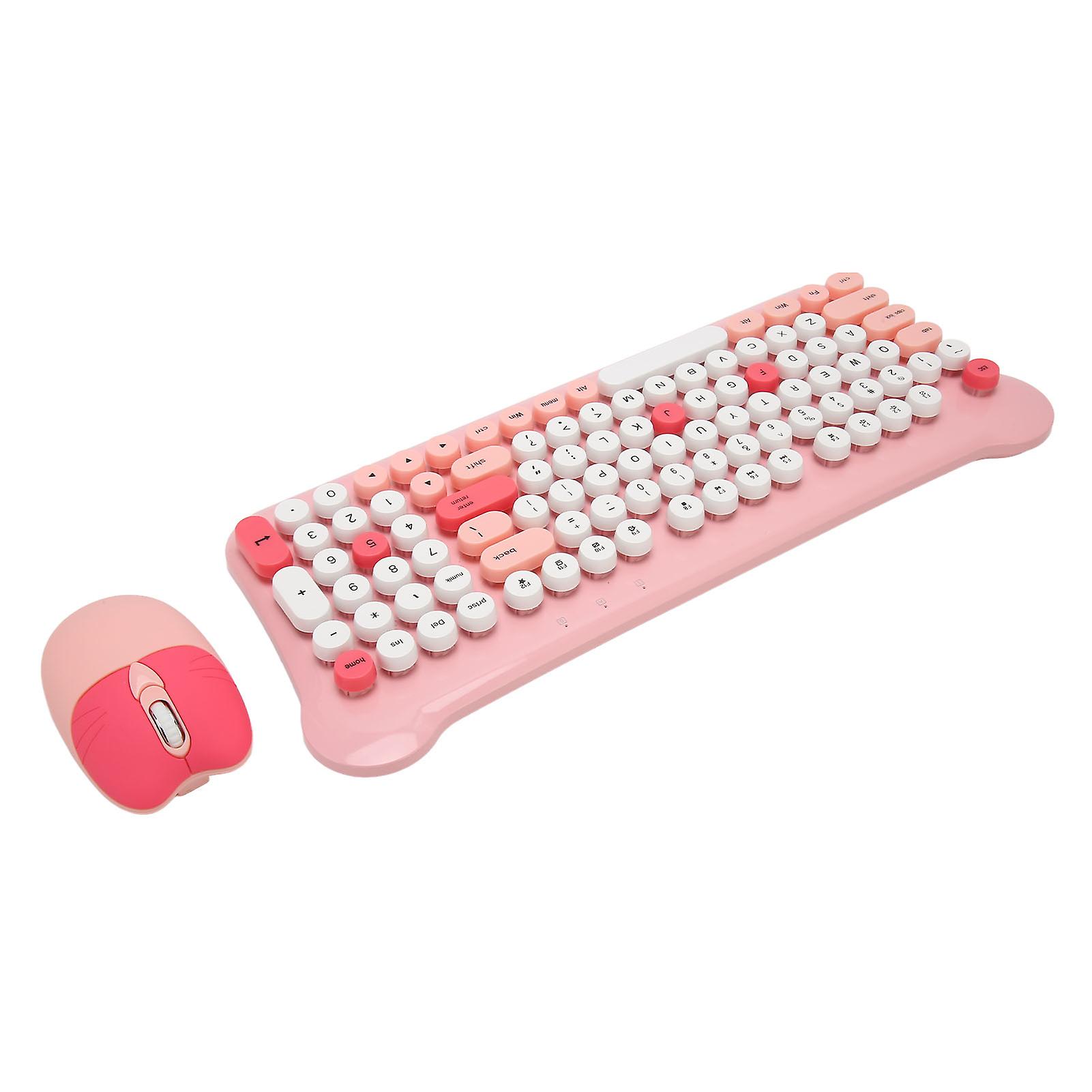 Wireless Keyboard and Mouse 2.4Ghz Connection Cute Keyboard Mouse Set ...