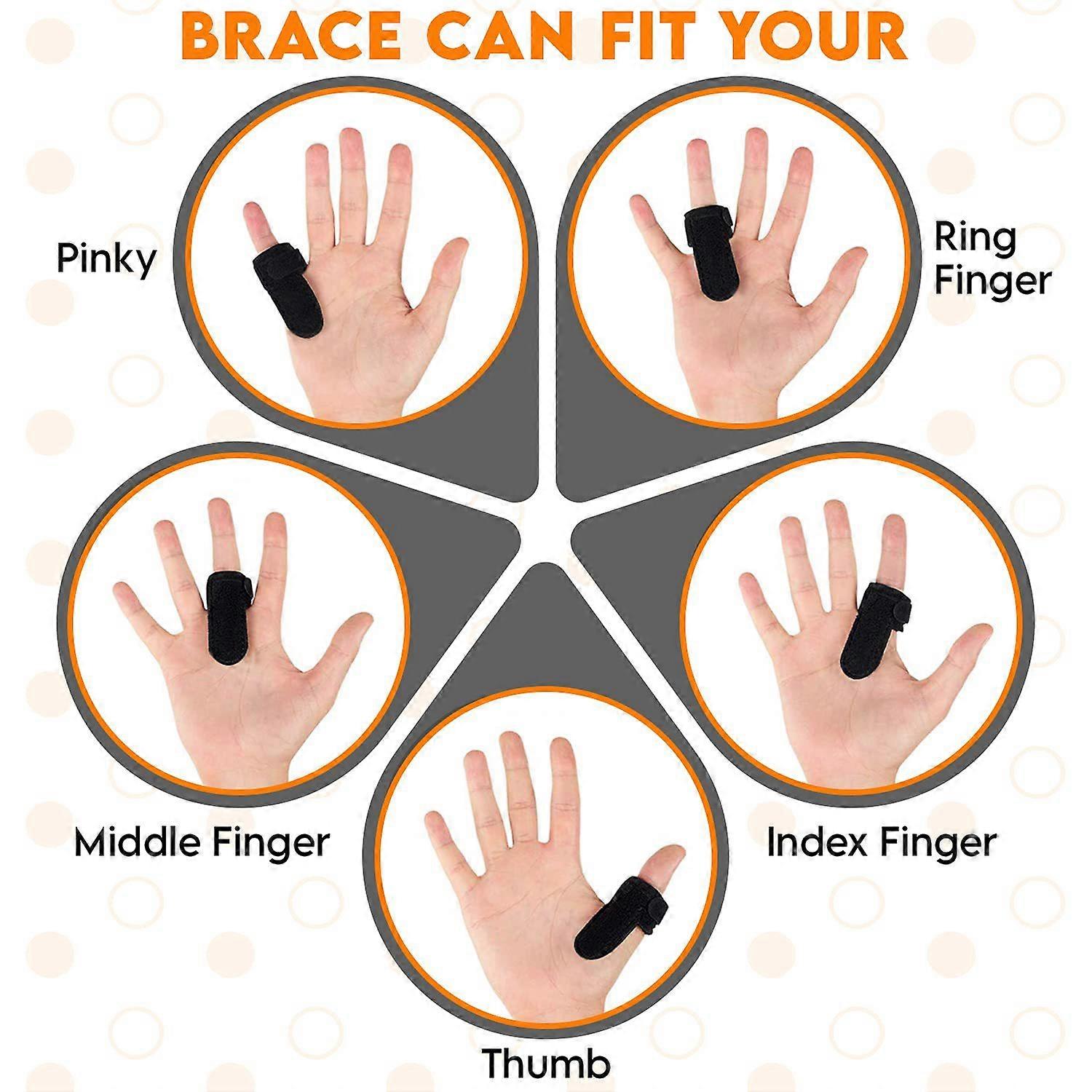 5PCS Trigger Finger Splint - Support Brace for Middle, Index, Thumb and ...