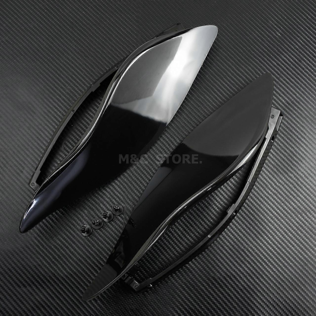 Adjustable Windshield Side Wing Windshield Air Deflector Black Smoke ...