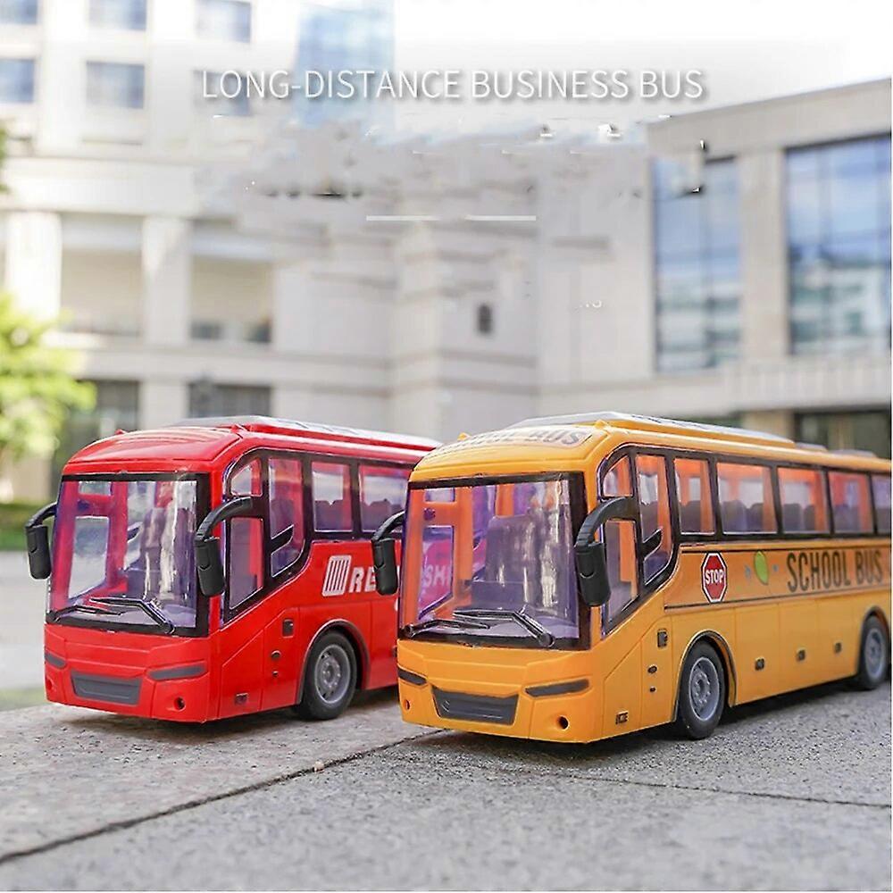 1/30 Kids Toy Rc Car Remote Control School Bus with Light Tour Bus 2.4G ...