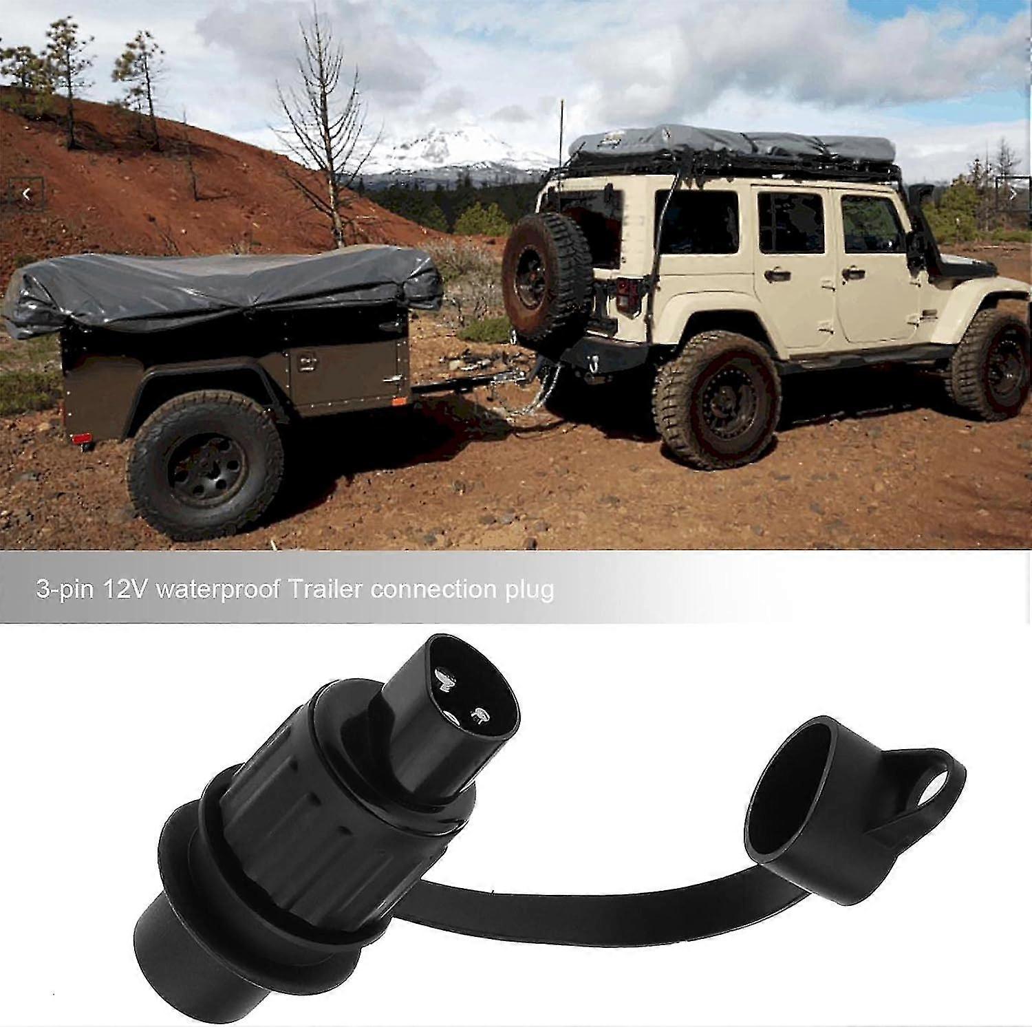 2pcs 3 Pin 12v Power Sockets For Trailer Tractor Machinery Vehicle Rv ...