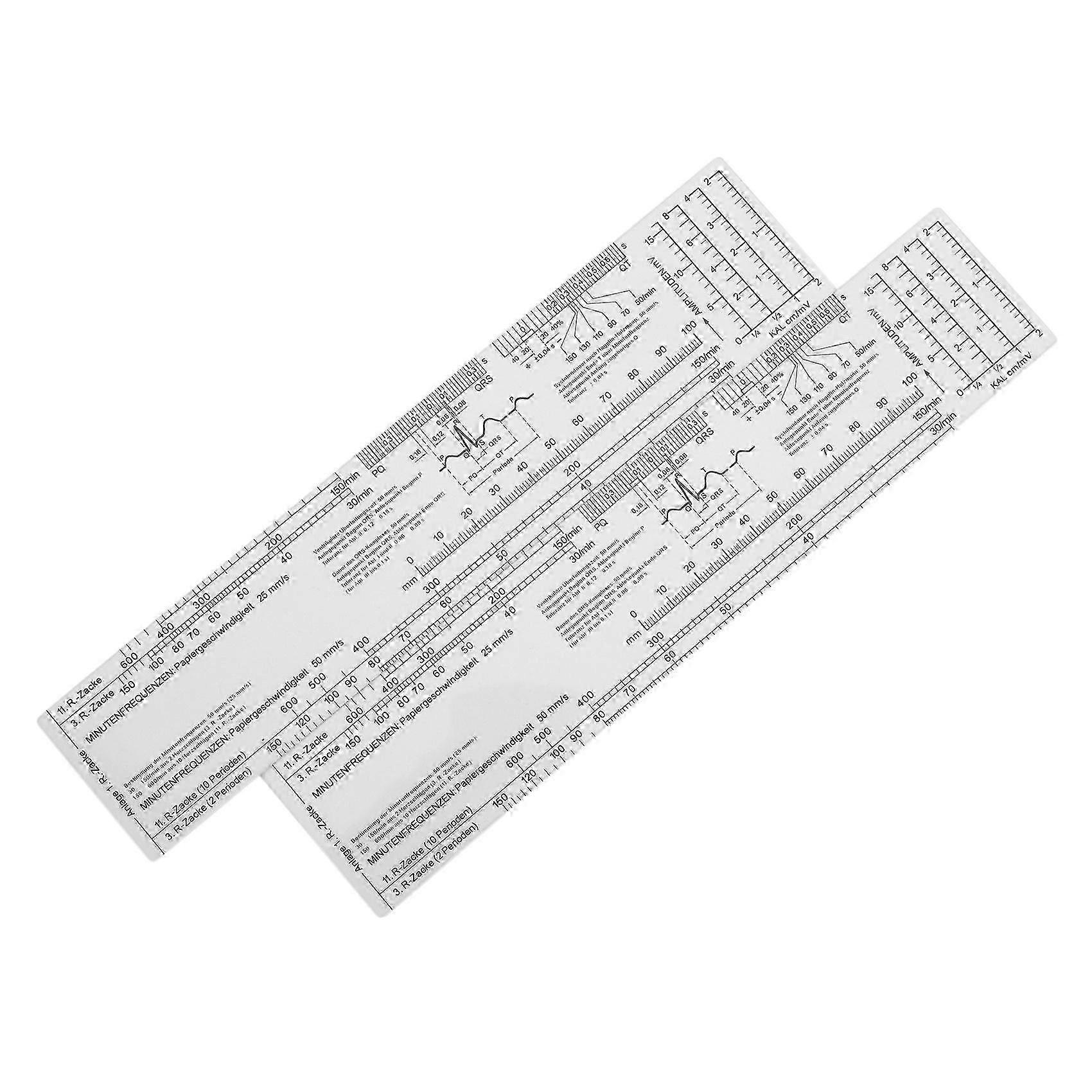 EKG Ruler Pocketcard in English | Fruugo UK