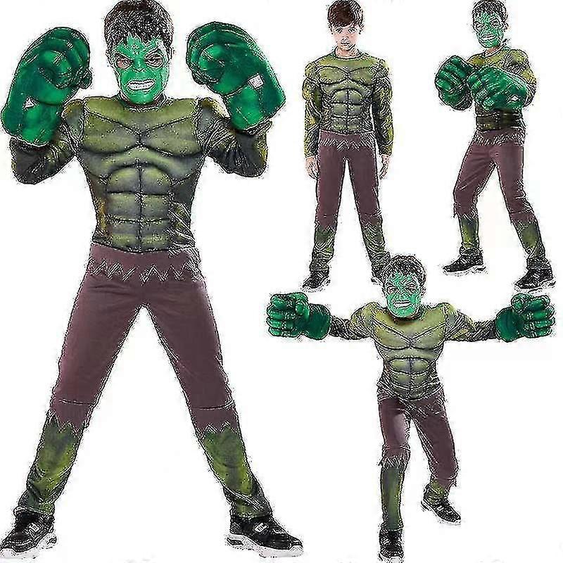 2023 Child Green Giant Hero Muscle Halloween Costumes Fancy Boys ...