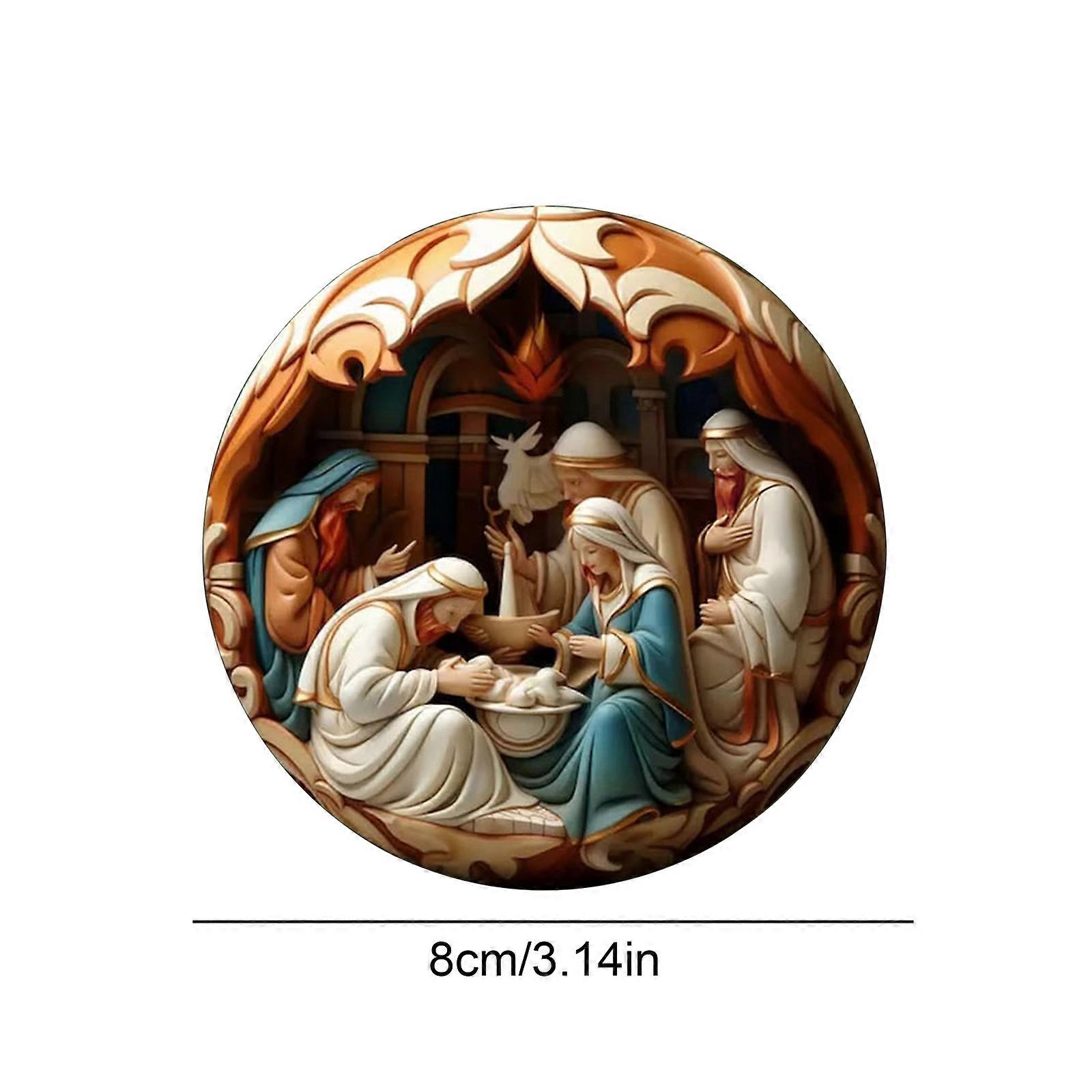Nativity Christmas Ornament For Xmas Tree Birth Of Jesus Christian ...