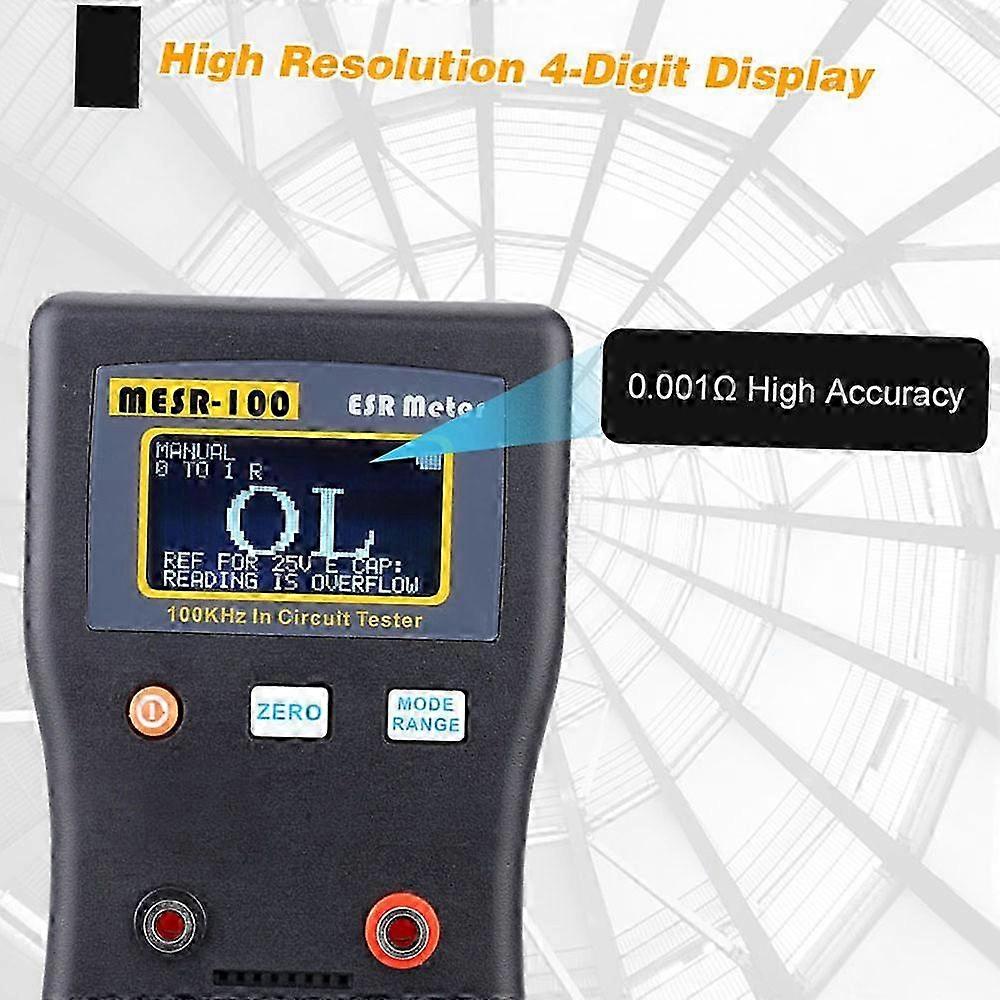 MESR-100 ESR Capacitor Tester Ohm Meter Professional Measuring Internal ...