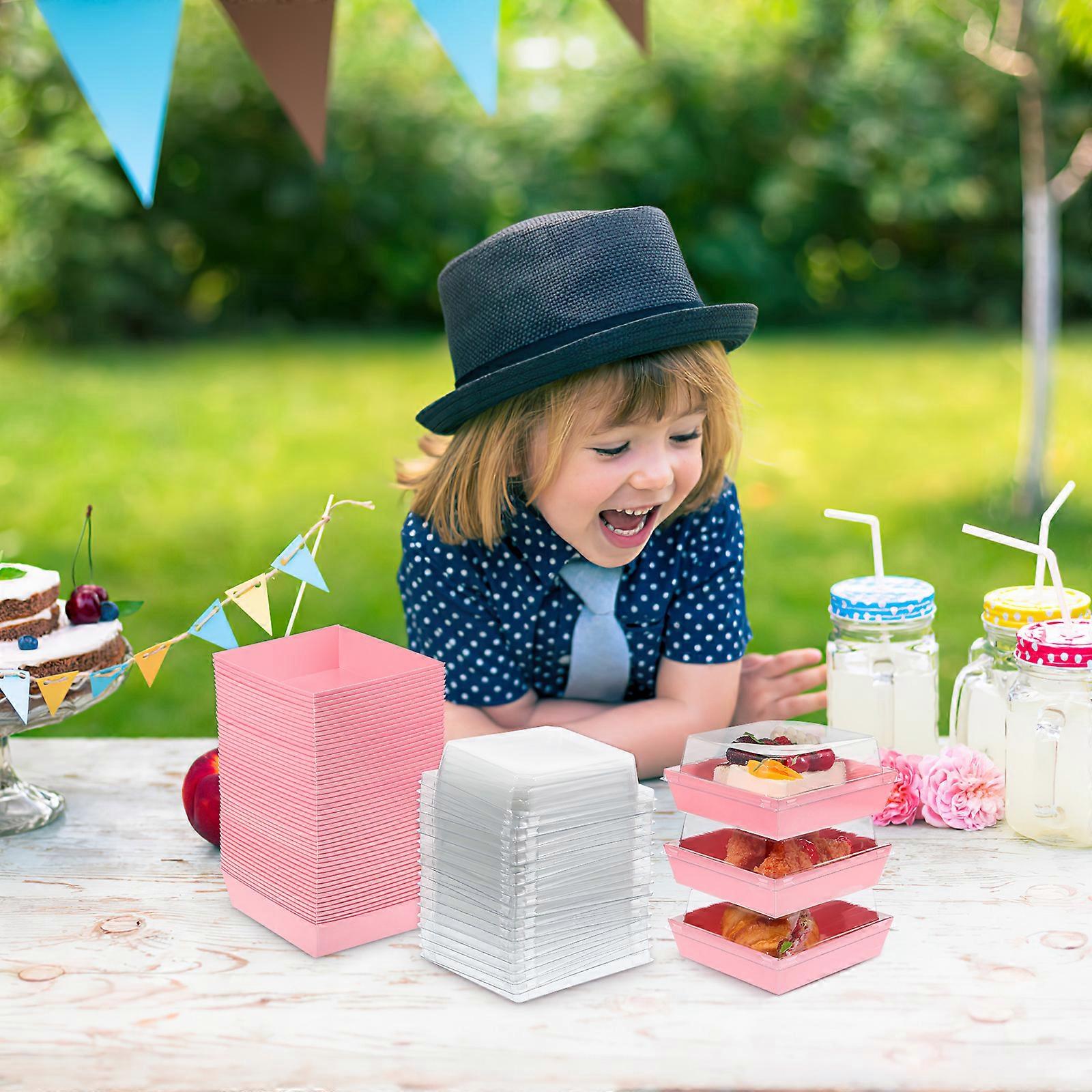 50 Pcs Cake Boxes Bakery Boxes Pastry Boxes Treat Boxes Dessert Box ...