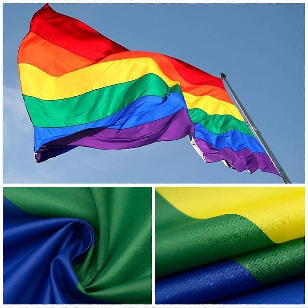 Rainbow Gay Pride Flag 3x5 ft- LGBTQ Pride Parade Banner Flags UV Fade ...