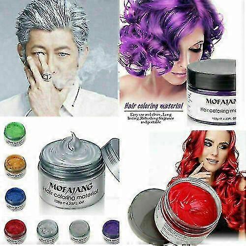 6 Colors Unisex Hair Color Wax Mud Dye Styling Cream Diy Coloring ...