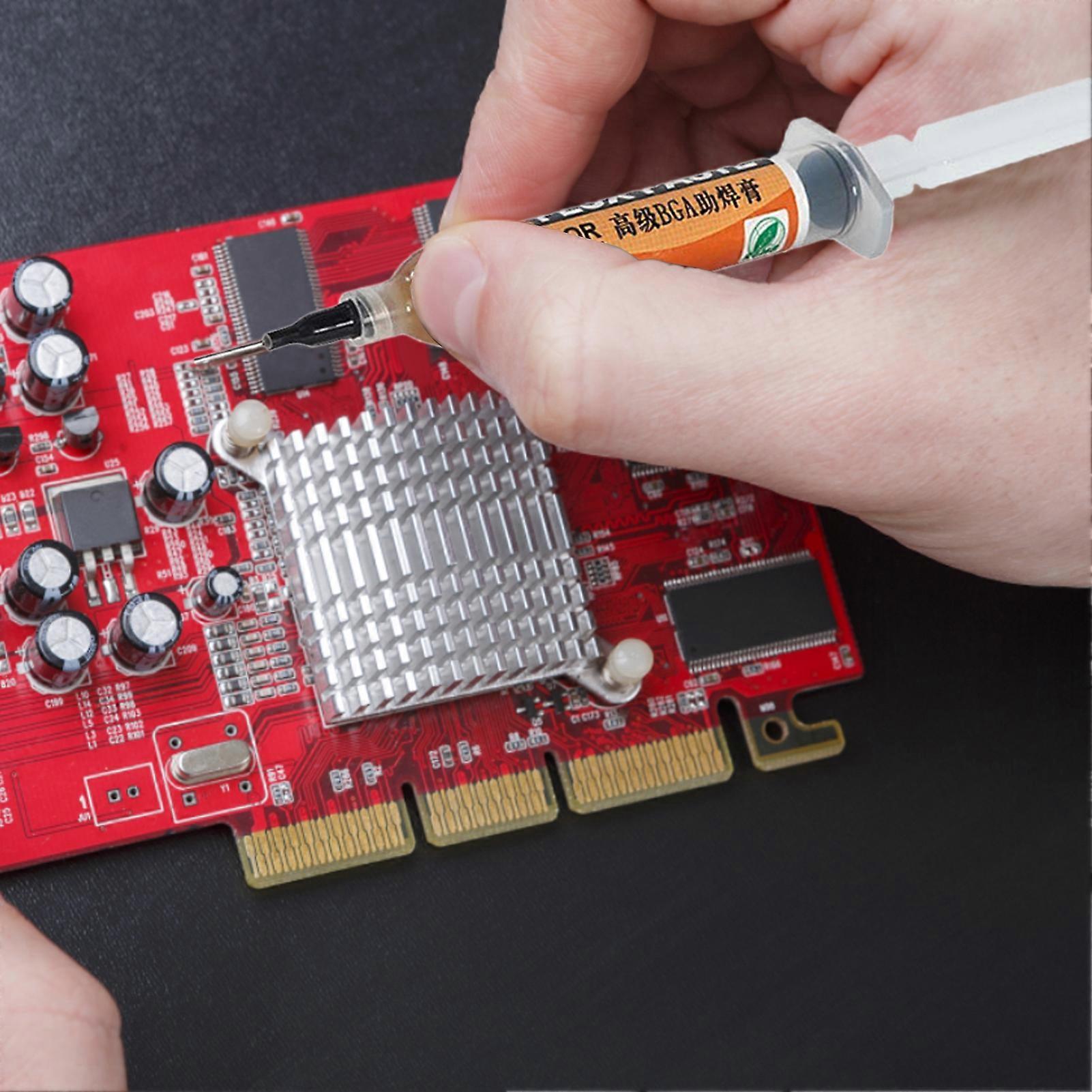 1 Set Solder Paste Lead-free Low Temperature 2 Needles PCB BGA CPU LED ...