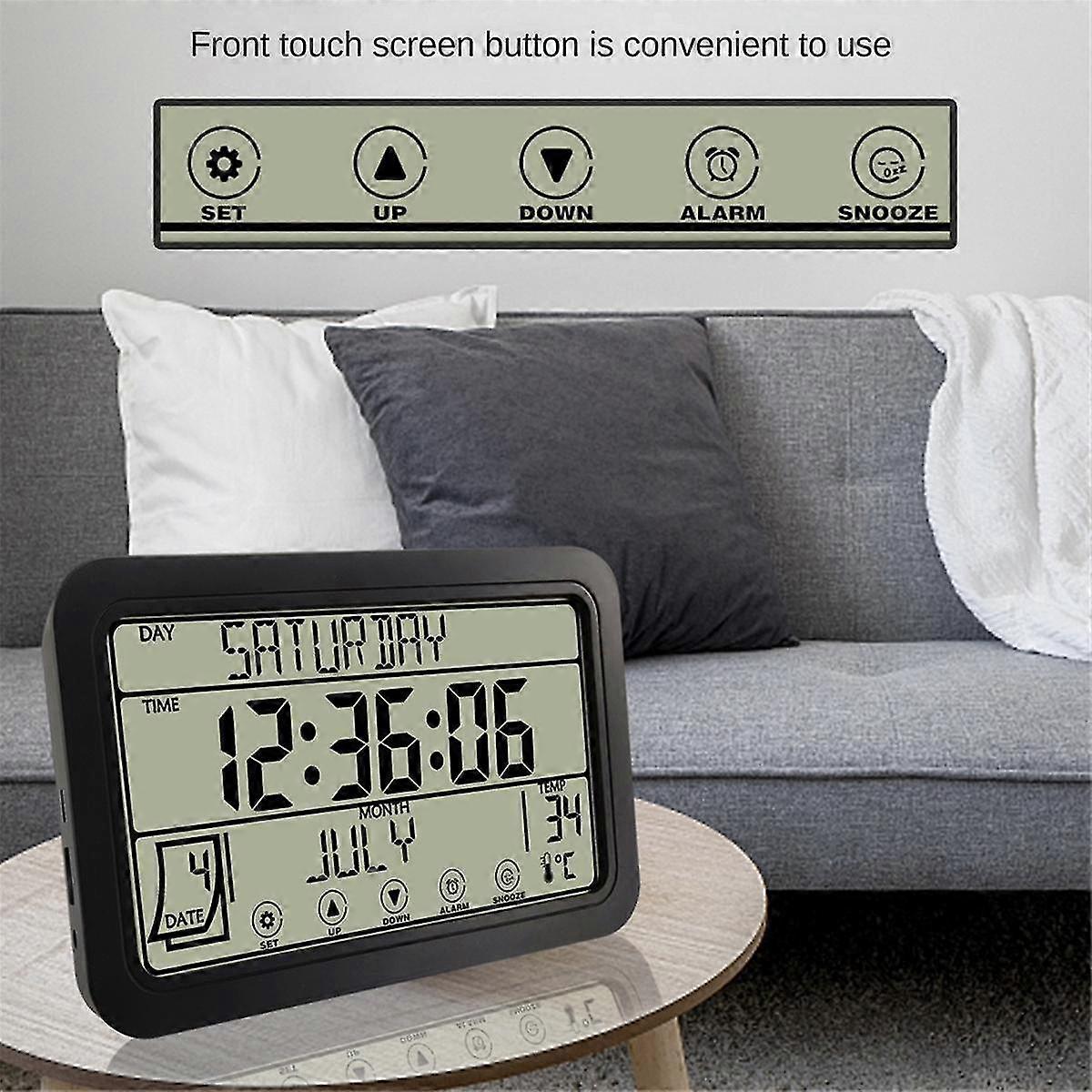 Atomic Clock With Indoor Outdoor Temperature Wireless, 7 Inch Lcd ...