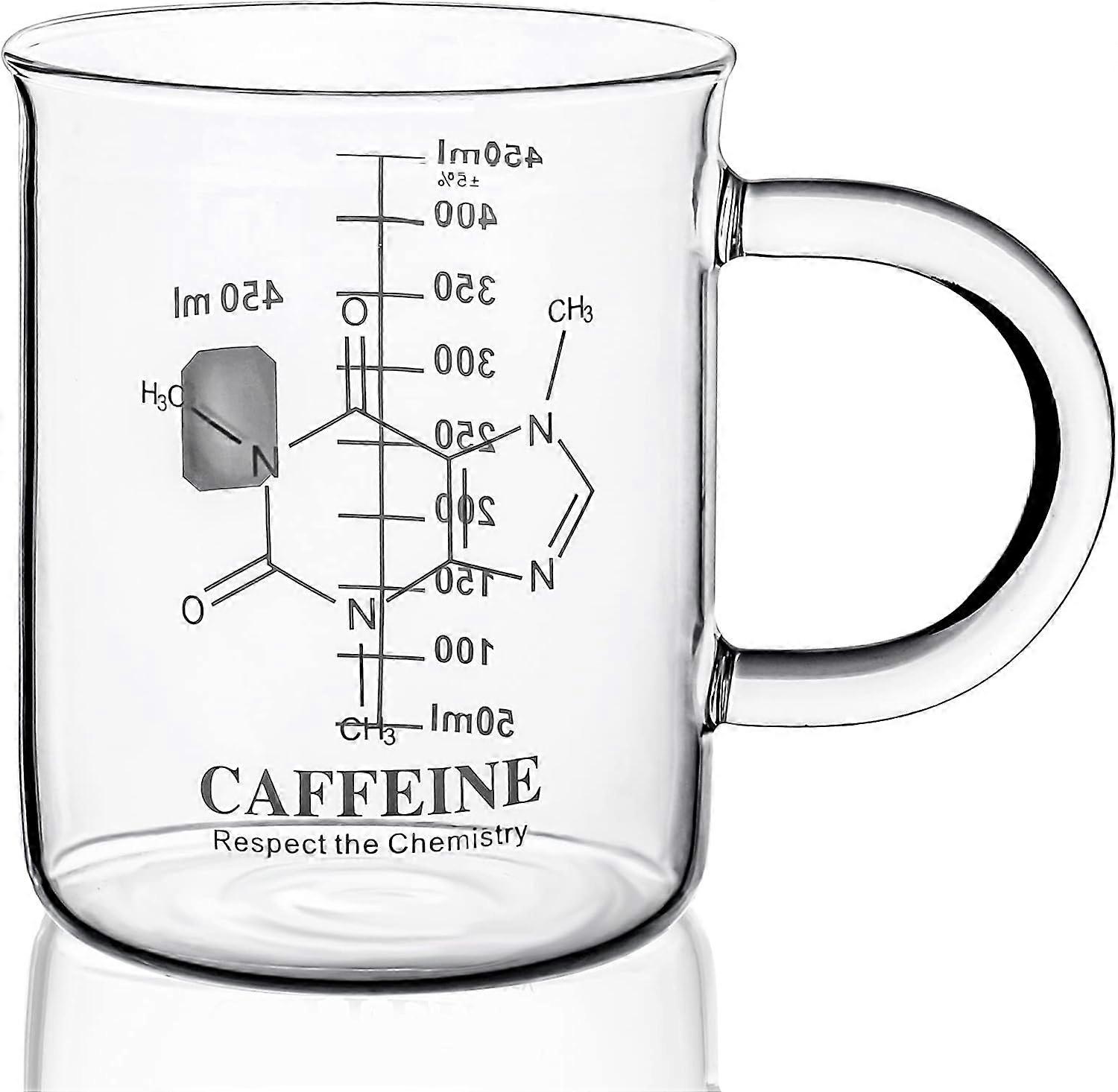 Caffeine Beaker Mug,Caffeine mug, Chemistry Mug 16 oz Borosilicate ...