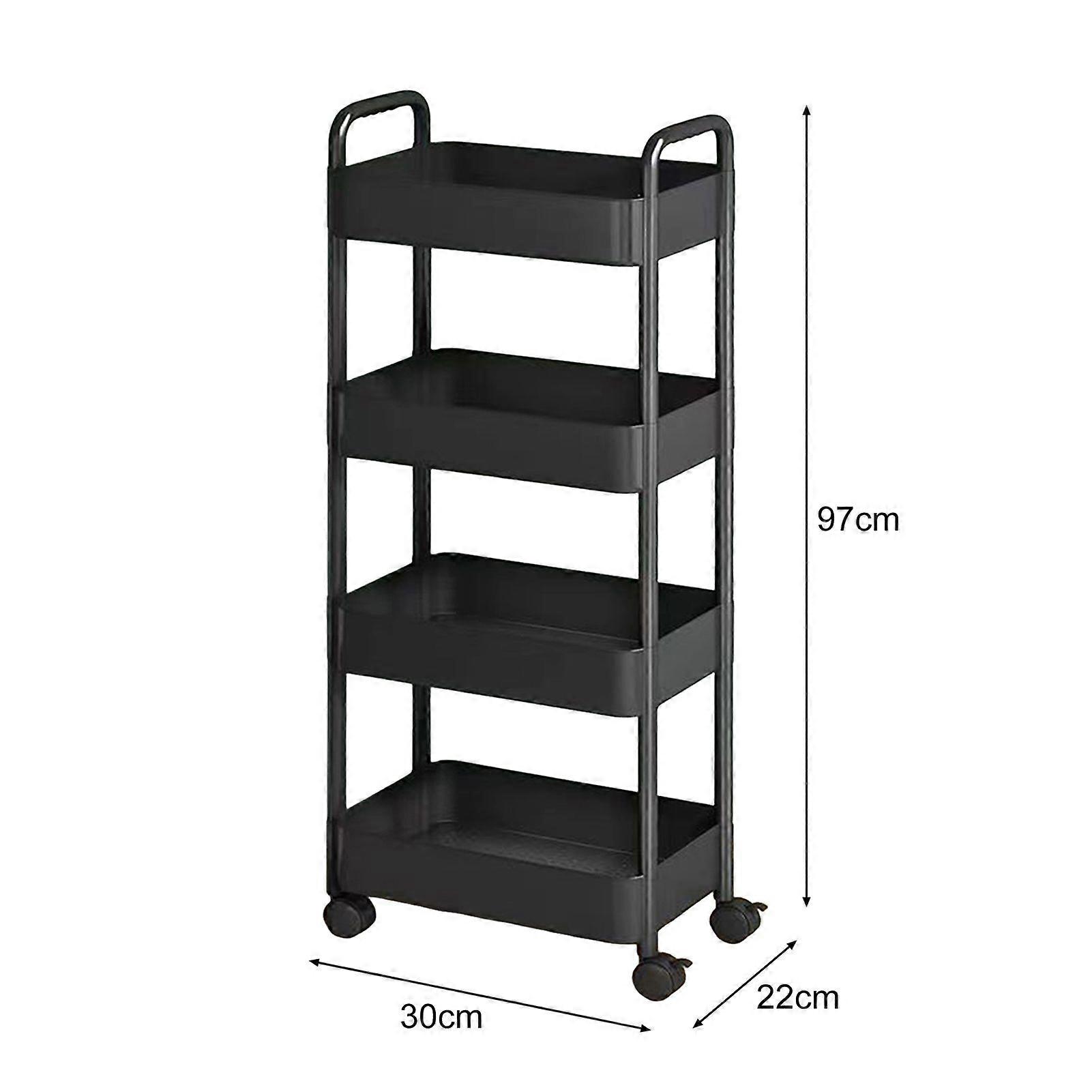3 Tier Utility Rolling Cart Storage Holder Large Capacity Strong Load ...