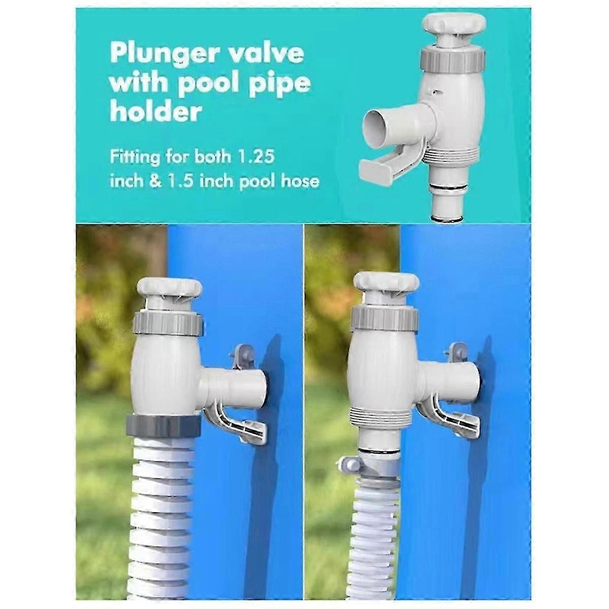 Pool Hose Adapter Two-in-one Plunger Valve With Plunger Valve And Pipe ...