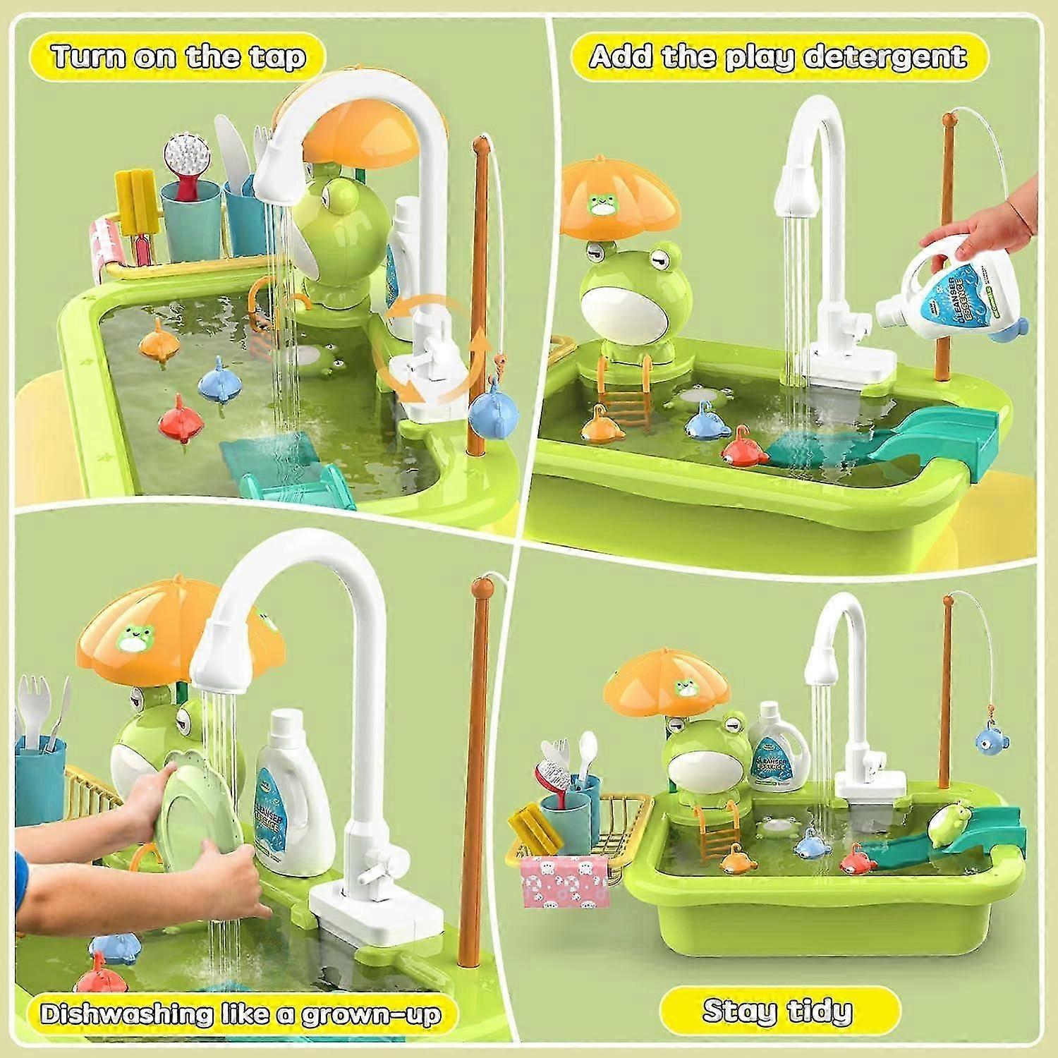 Play Sink with Running Water, Toy Sink Kids Kitchen Accessories, Role ...