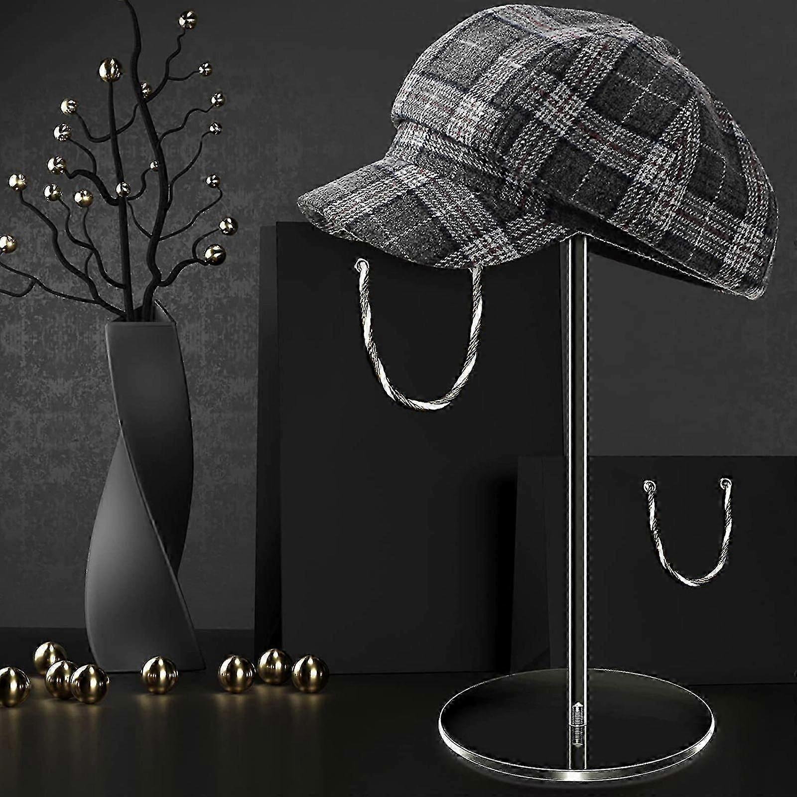 Acrylic Pedestal Display Riser Stands Cap Hat Rack Tabletop Wig Display ...