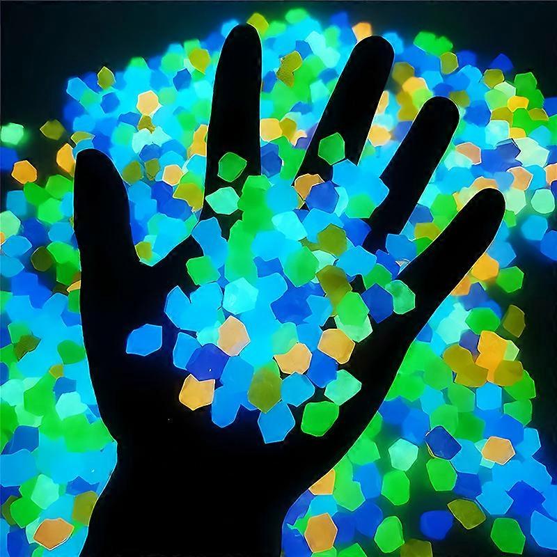 300PCS Luminous Stone, Smooth Resin Pebbles, Decorative Outdoor ...