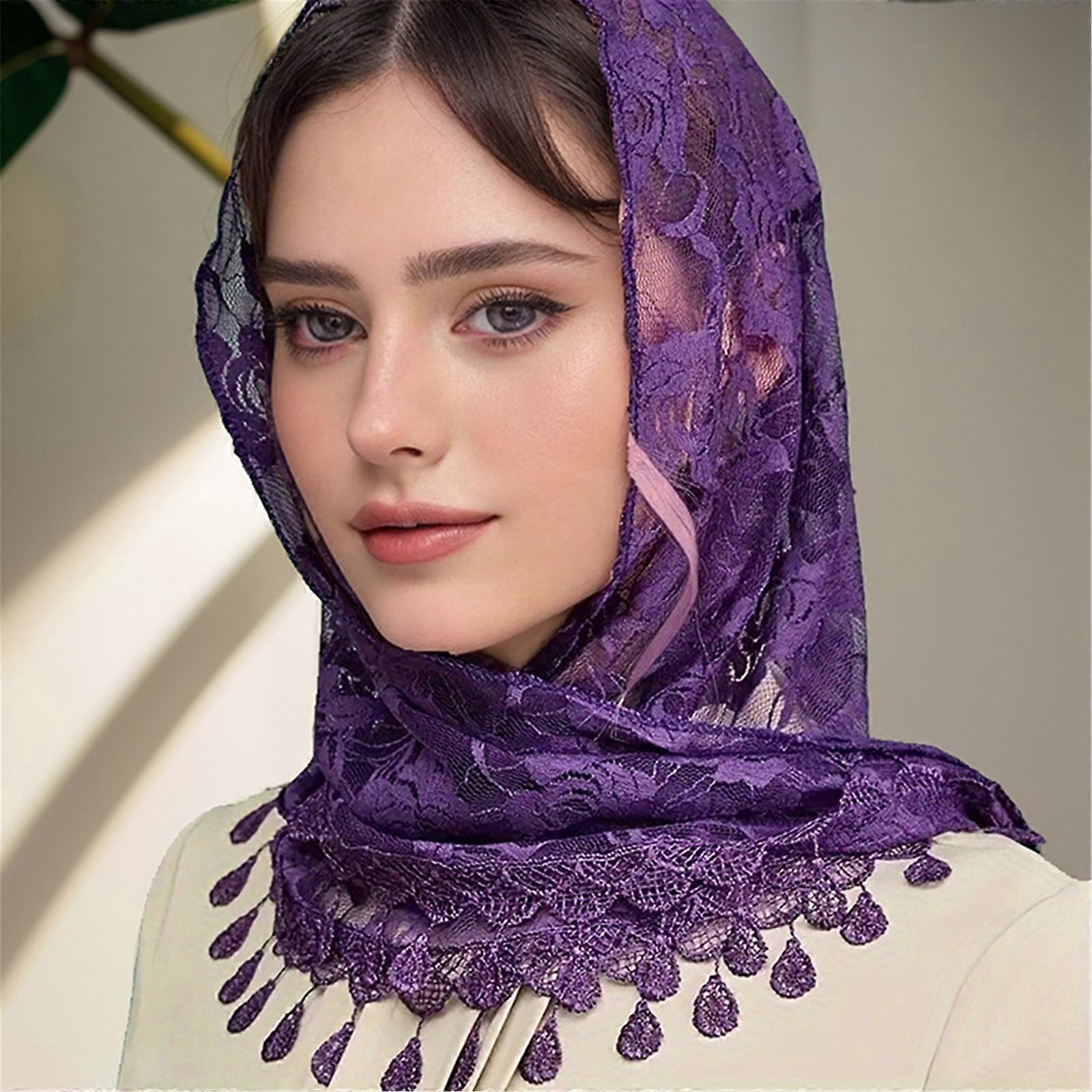Elegant Mantilla Veils Mass Shawl for Formal Occasion Spanish Lace ...