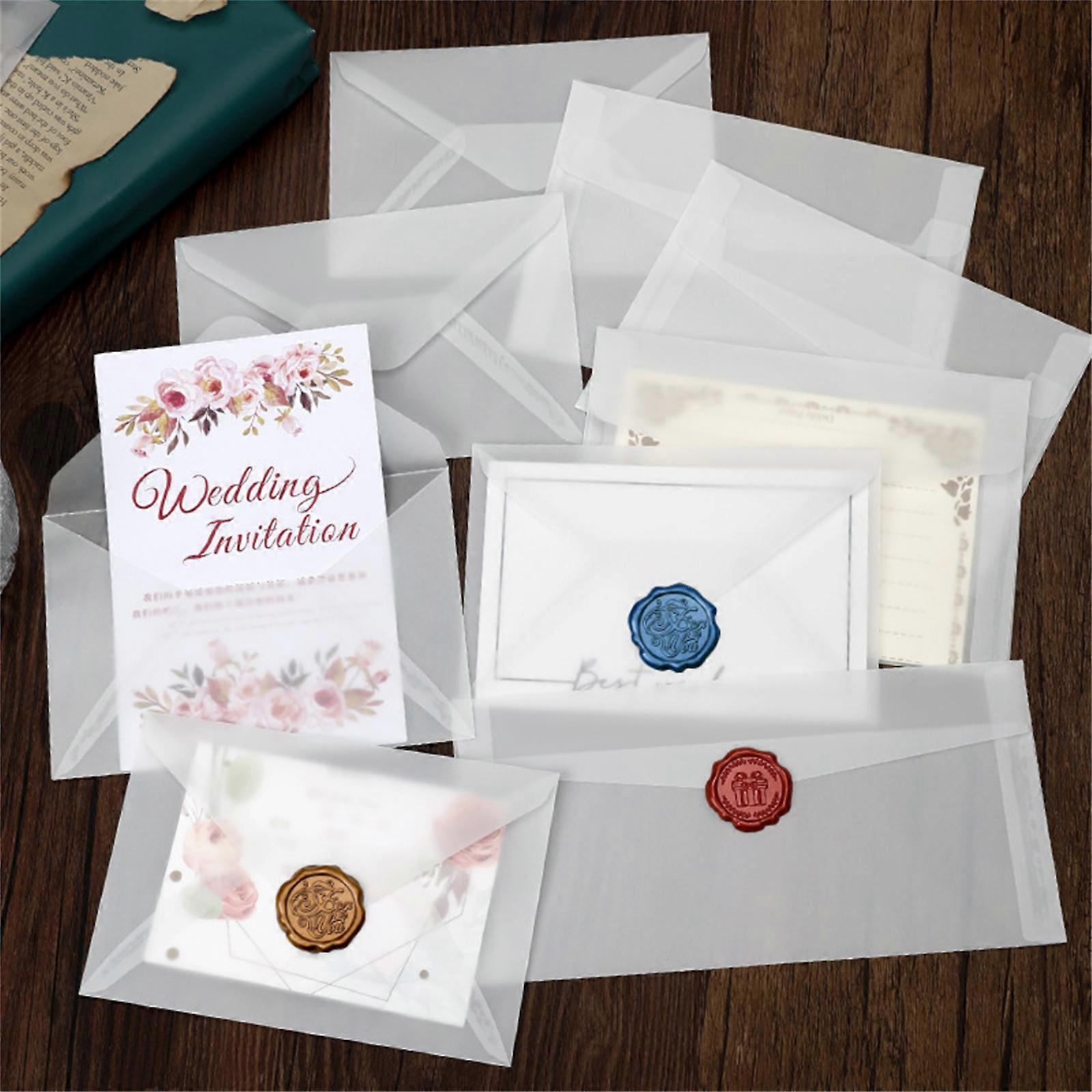 20 Pcs Envelopes for Invitation Card Blank Paper Envelope Translucent ...